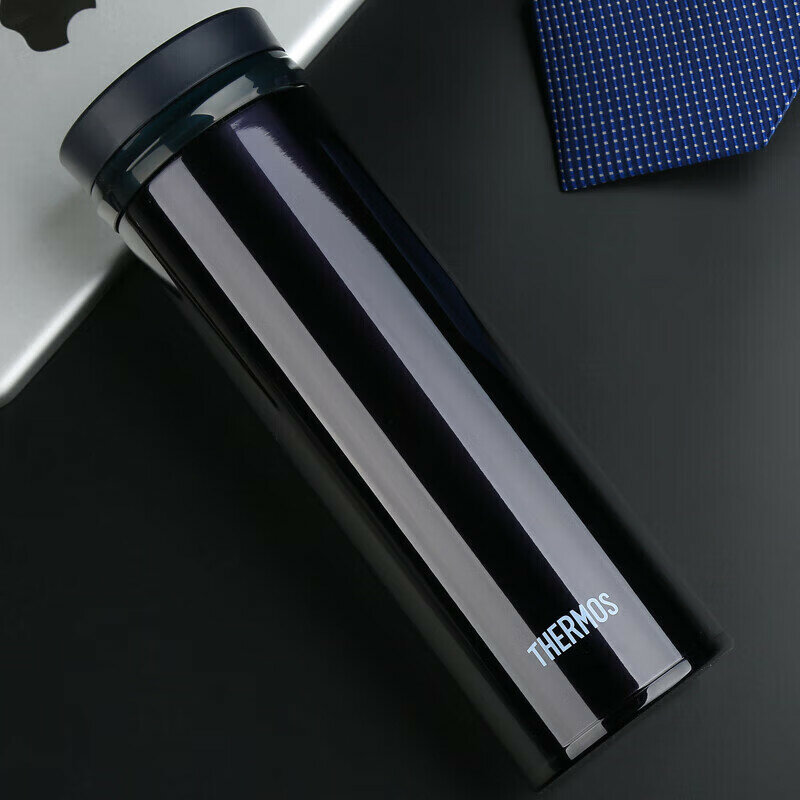 THERMOS 500 мл вакуумный термос с черной крышкой-винтом легкий стальной стакан модель JNO-501 Стиль：500 мл, Черный