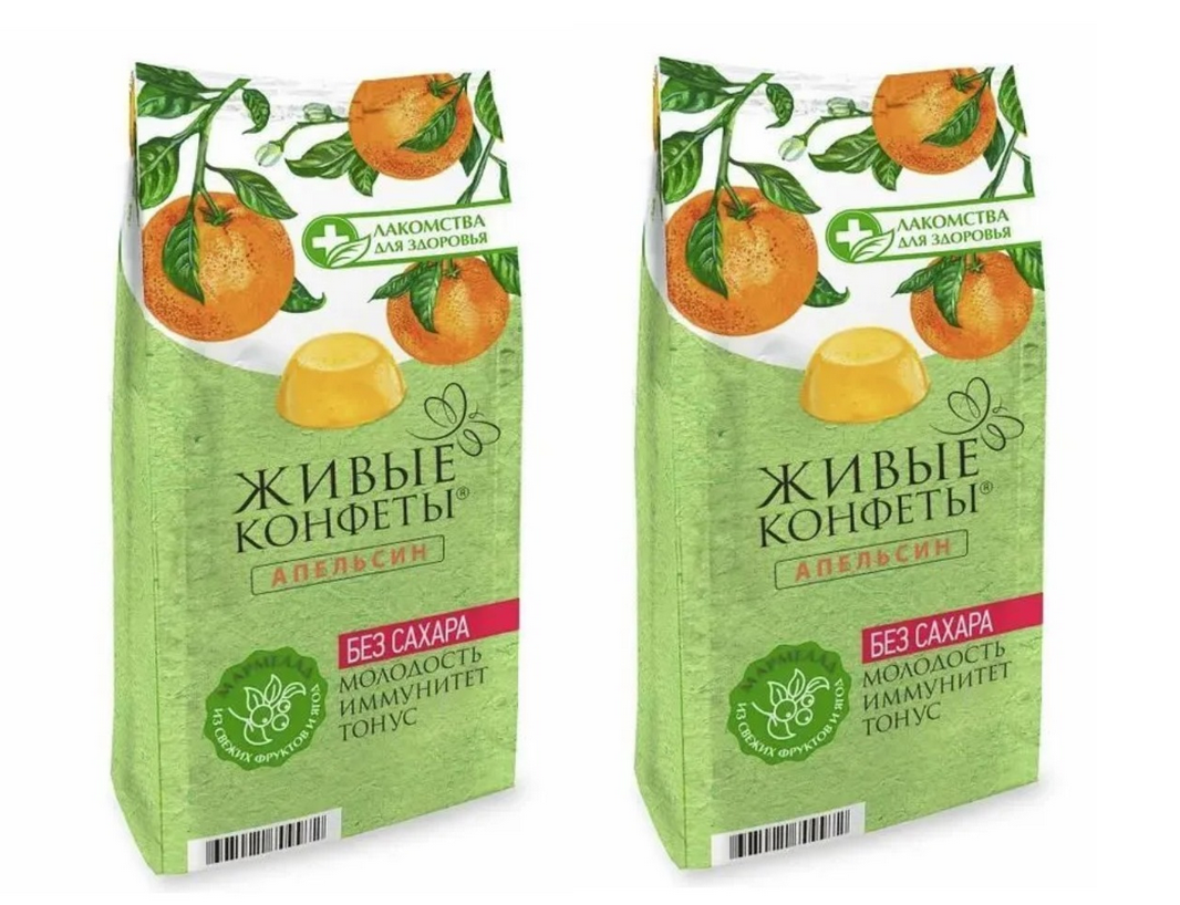 Мармелад Лакомства для здоровья, желейный, с апельсином, 170 гр, 2 уп