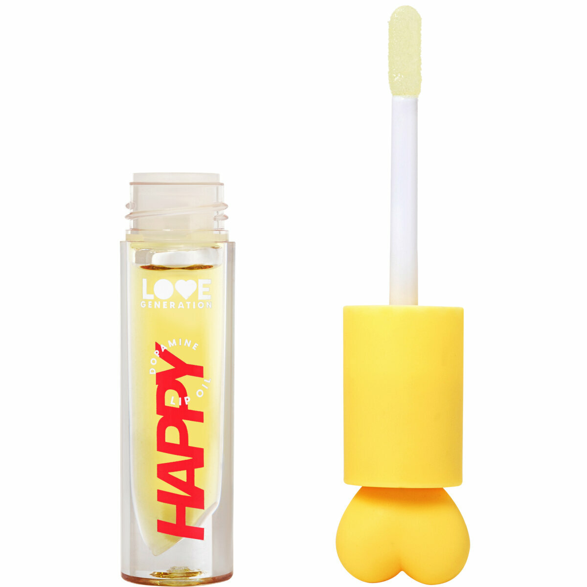 Масло для губ Love Generation Be happy, тон 02 прозрачно-желтый, 2,3 мл