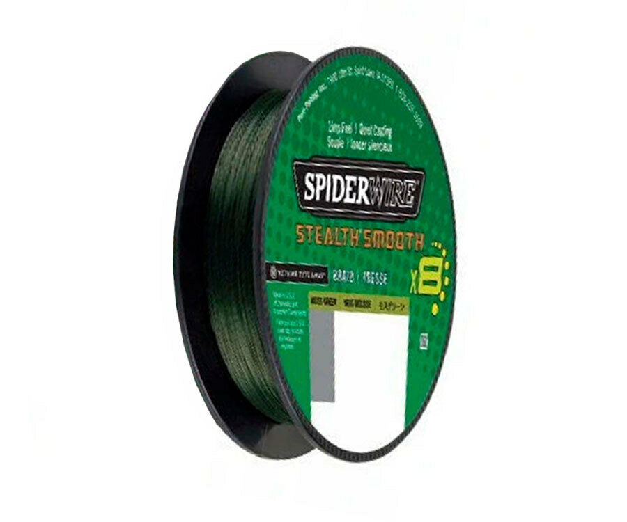 SPIDERWIRE Шнур плетеный Х8 Braid Stealth Smooth 150м темнозеленый 0,09мм 7,5кг
