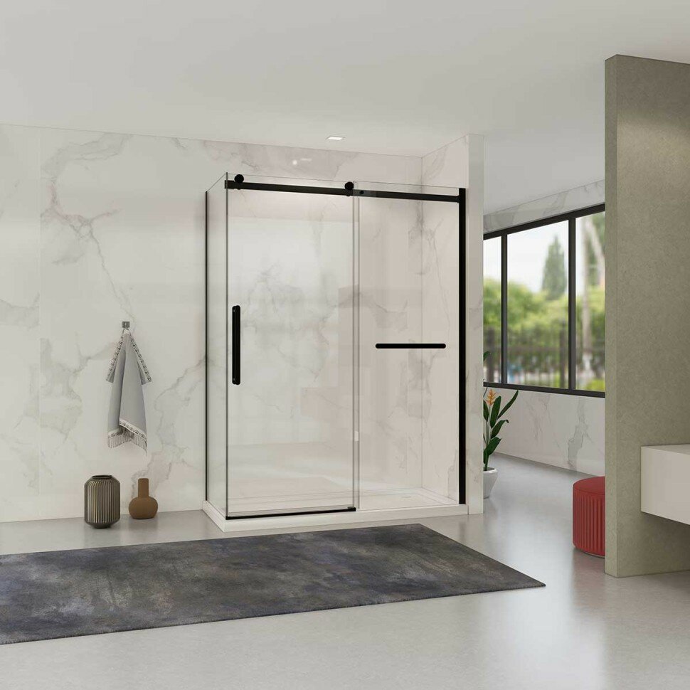 Душевой Уголок Como Soft Vsr-1cs9015clb, 1500*900, Черный, Стекло Прозрачное