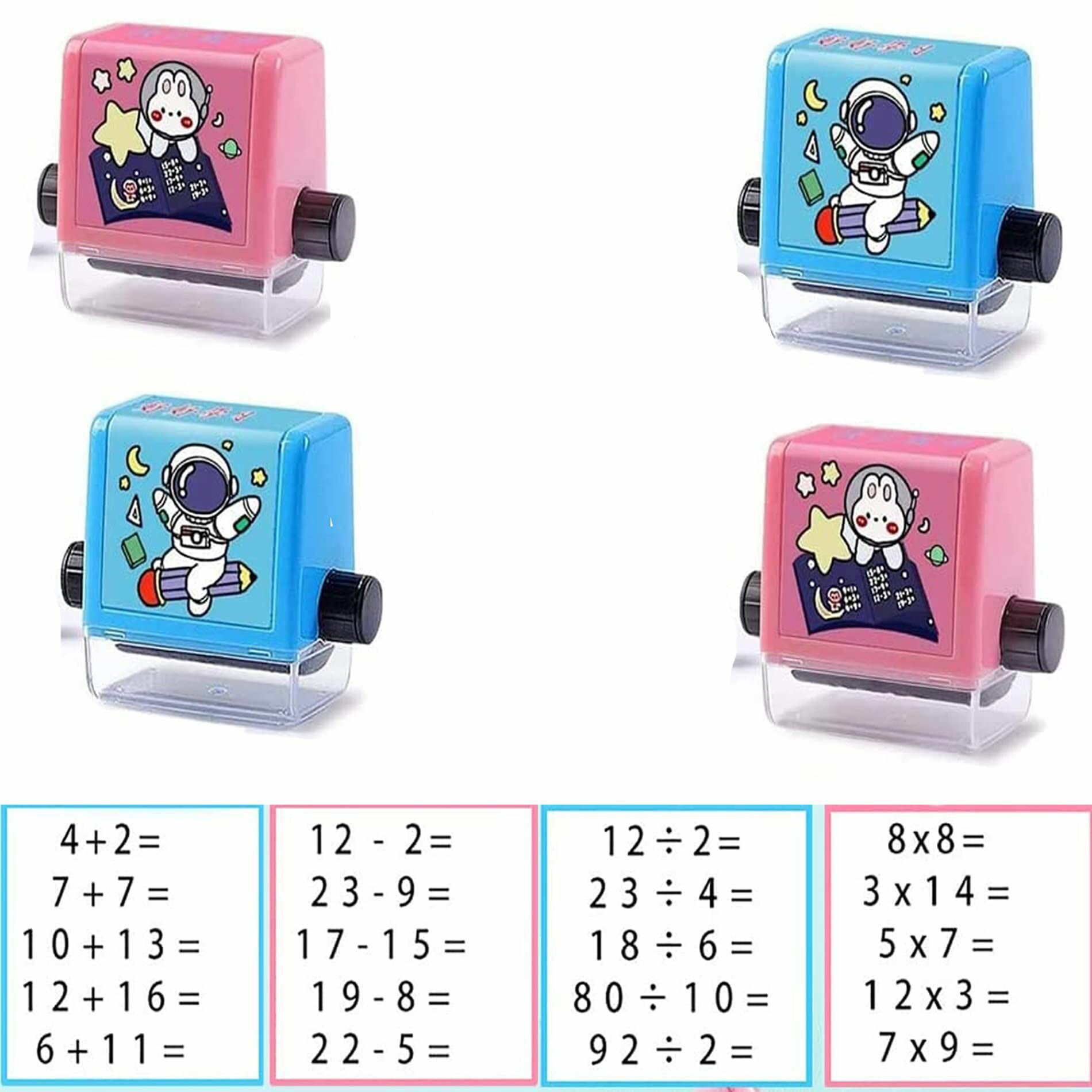 Арифметический штамп, для сложения, вычитания, деления, умножения, с чернилами