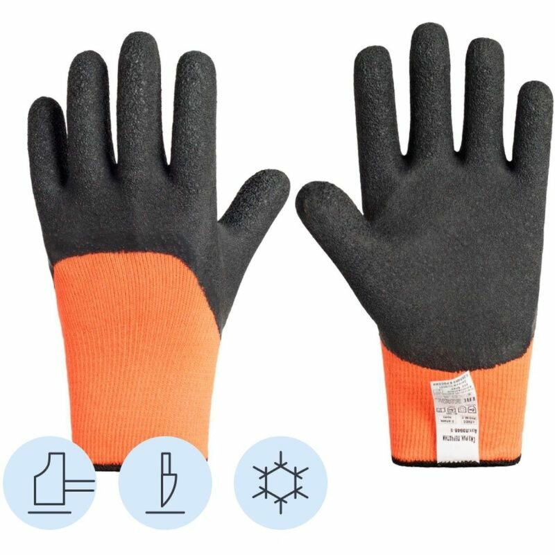 Рабочие перчатки КНР "Чибис ШЛ", морозостойкие, рельефное покрытие, двойная шерсть, размер 10