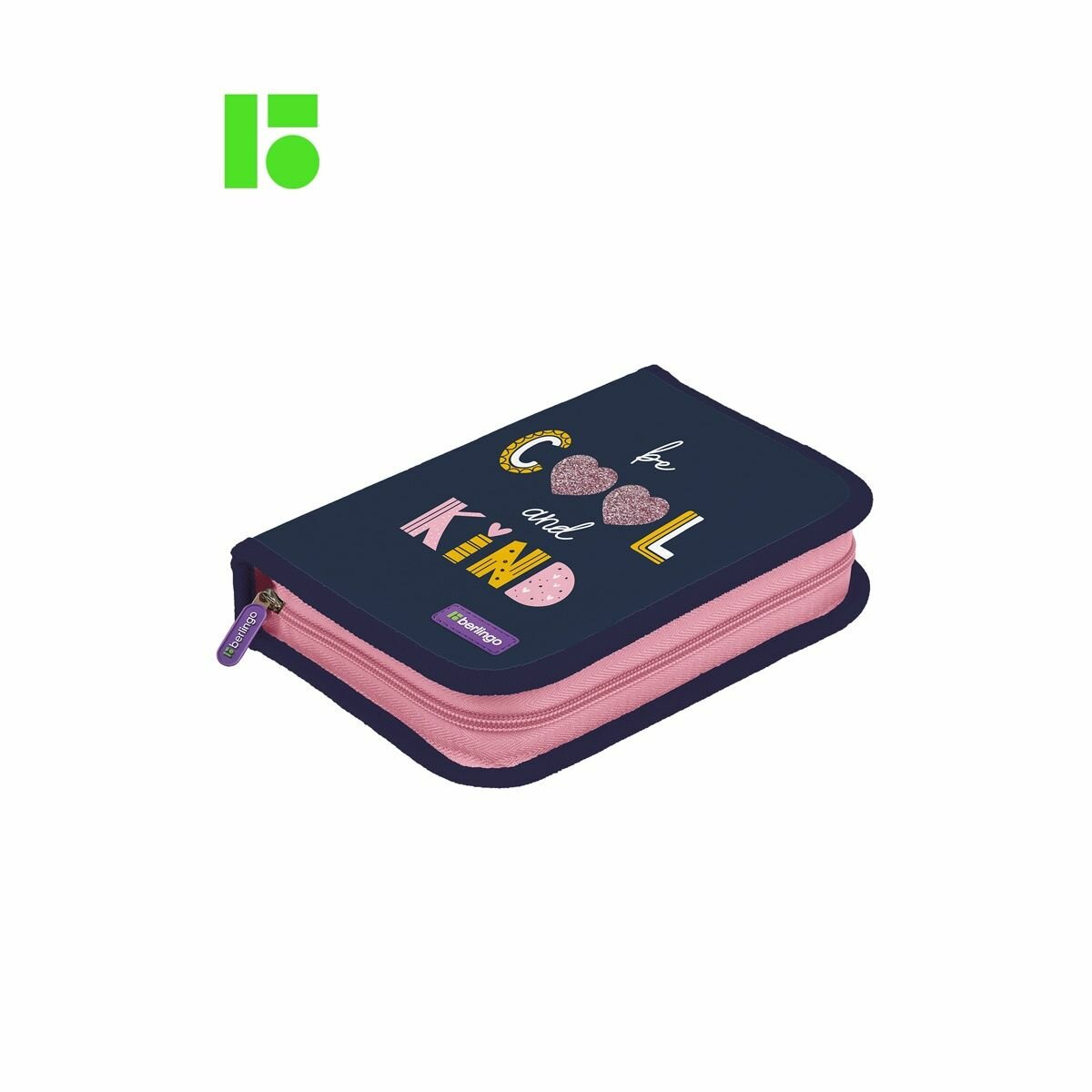 Пенал Berlingo "Be Cool", 1 отделение, 200х140х40 мм, дополнительная откидная секция, полиэстер (PK11062)