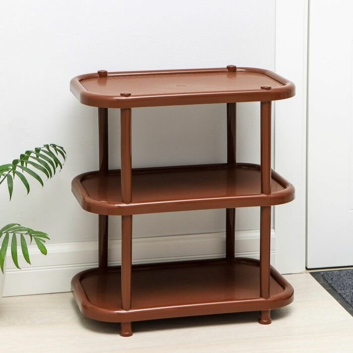 Полка для обуви Idea 3 яруса, 49,2х30,7х58,2 см, цвет коричневый (М 2716)