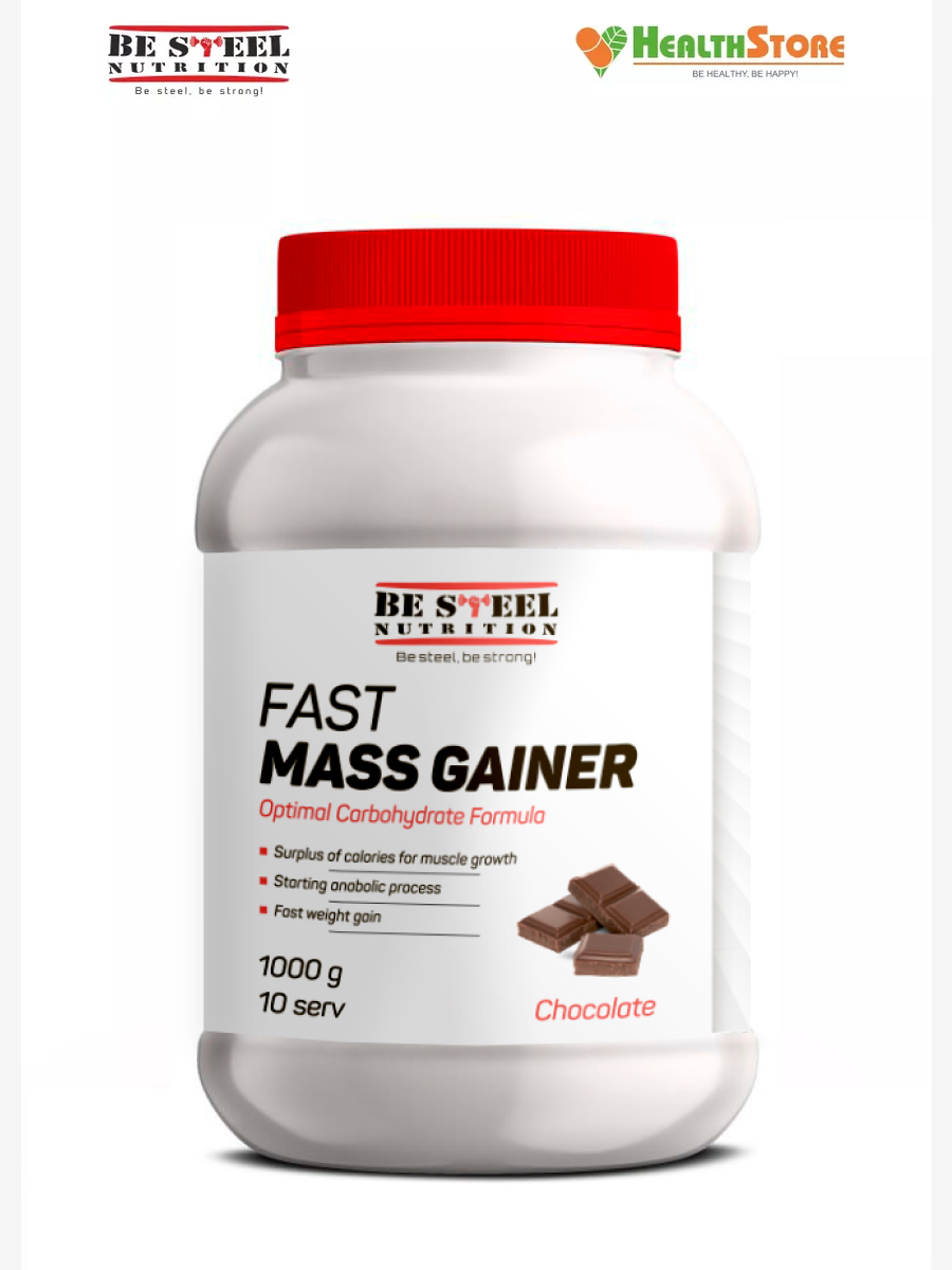 Be Steel Nutrition Fast Mass Gainer 1кг (шоколад) гейнер для набора массы