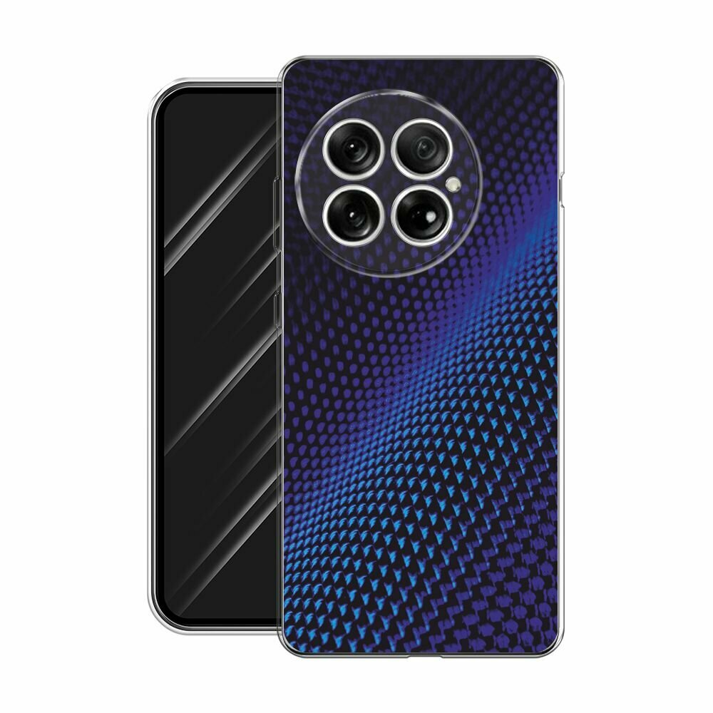 Силиконовый чехол на OnePlus 13 / Ван Плас 13 с принтом "Синий карбон" — фото 1
