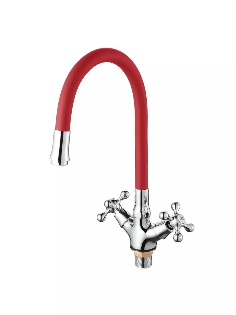 Смеситель с гибким силиконовым изливом с режимом душ