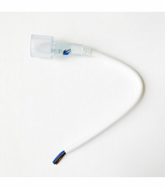 Коннектор питания для круглого гибкого неона, d20 мм, 12В DC, RGB. Комплект 2 штуки