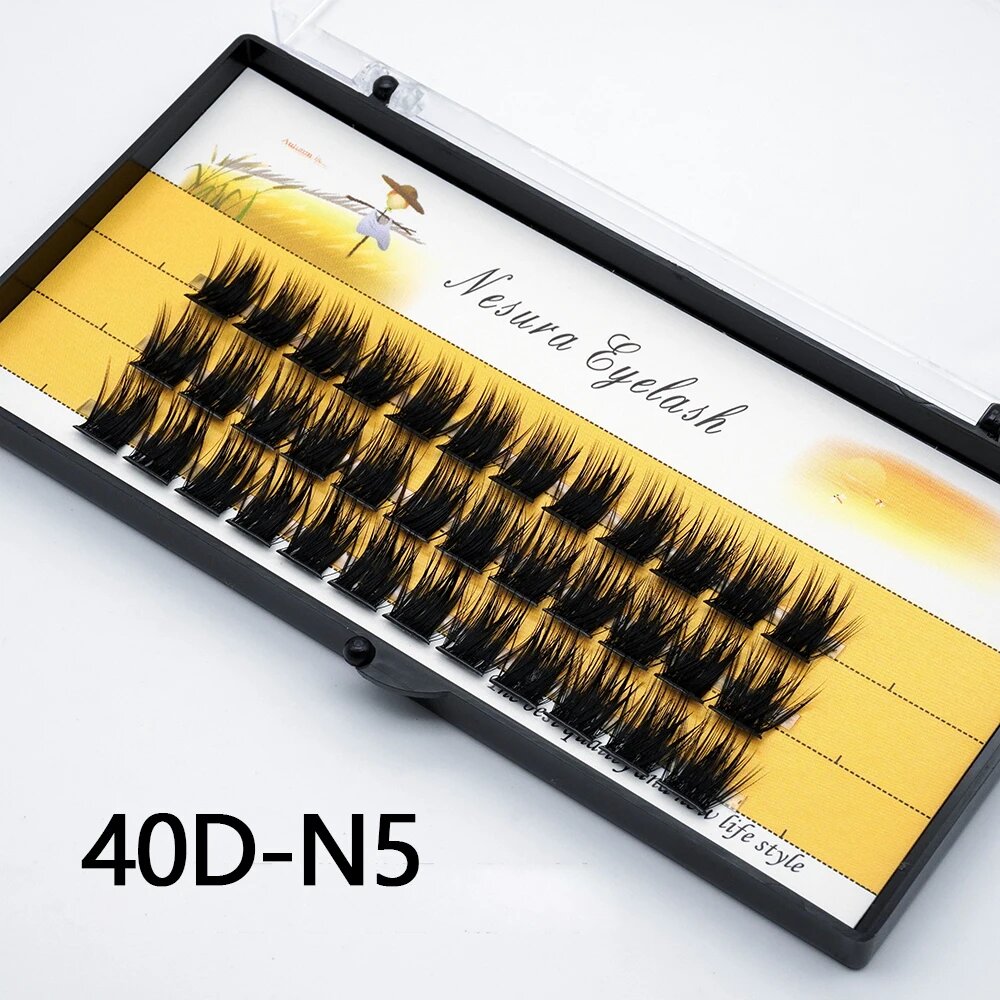 Накладные ресницы Anlinnet 40D/30D кластеры 60 шт. 8mm, 40D-N5