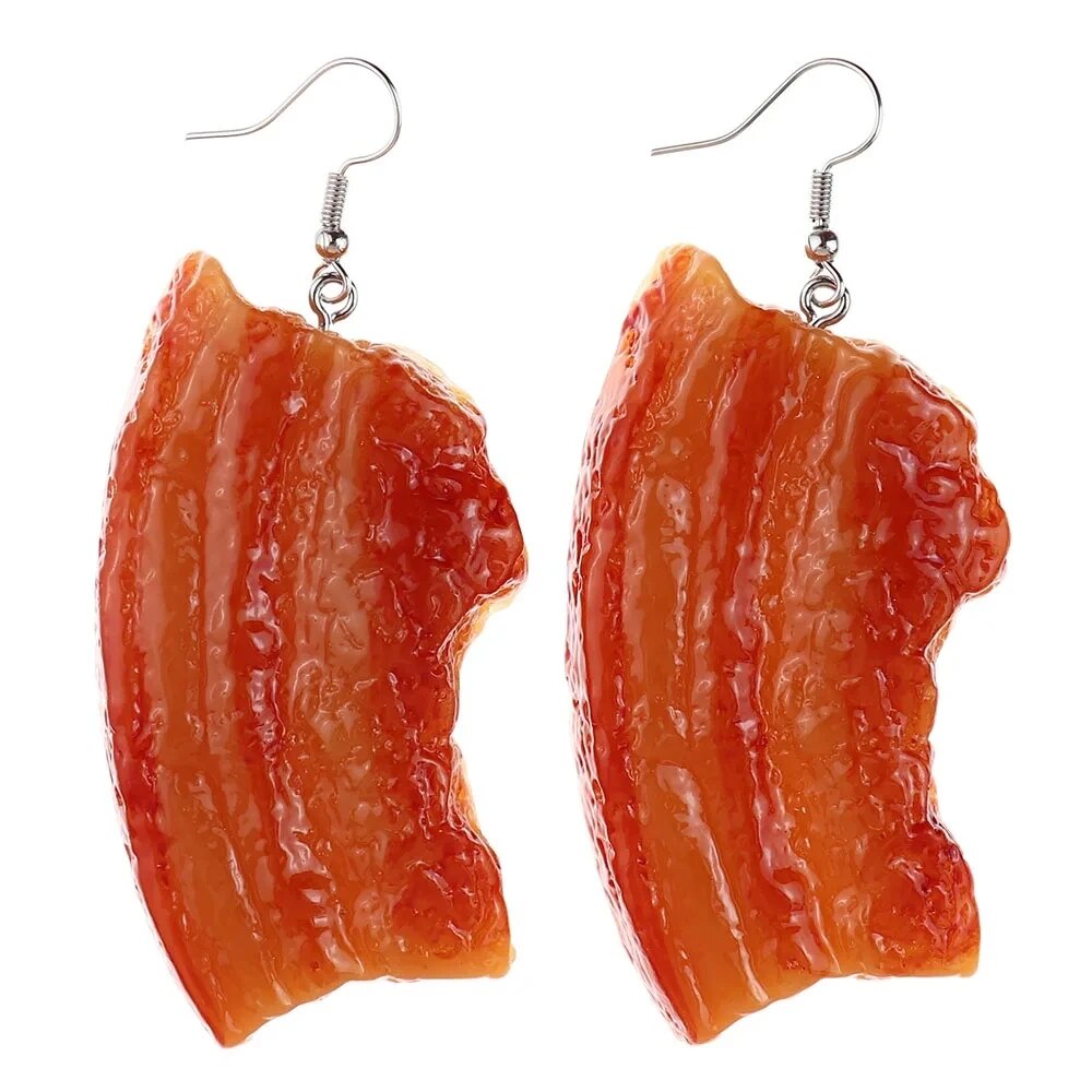 Креативные серьги из искусственного мяса Quirky, 1 pair