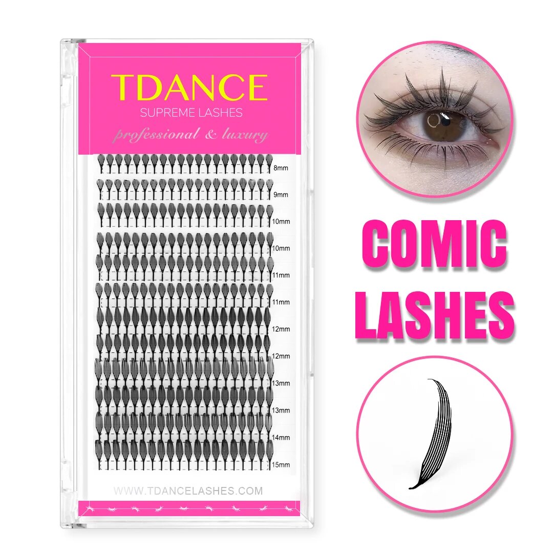 TDANCE Comic Lashes D изгиб, Comic A цвет