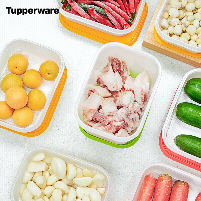 Tupperware New Freezer And Refrigerator Food Storage Containers, 8-Piece Set, Food-Grade, Large Capacity, Storage Boxes, Compartment Containers, Gift Set