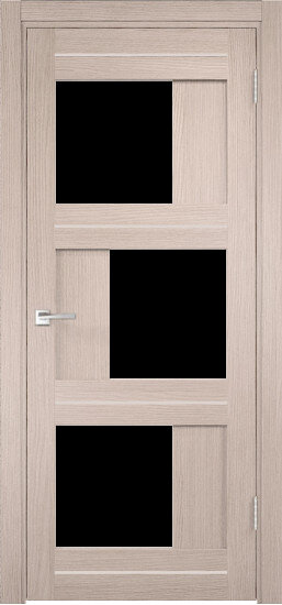 Межкомнатная Дверь Verda Z-2 Лиственница Кремовая со Стеклом Сатинат Черное 2000х900мм (Полотно 1шт) / Верда.