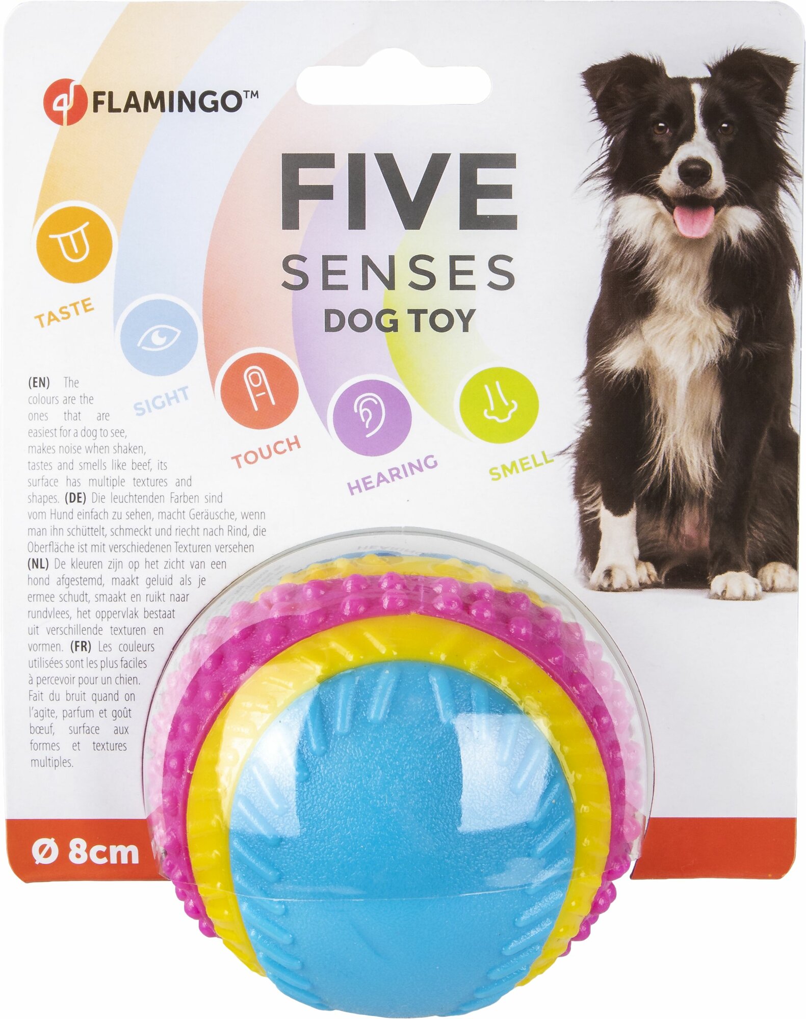 Flamingo Abta мяч-погремушка с ароматом и вкусом говядины 8 см