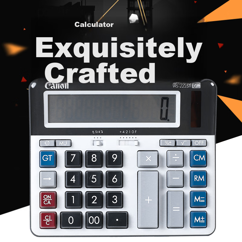 Canon WS2235H Computer Keyboard Calculator / Financial Bank Calculator / 12-Digit Horizontal Desktop Calculator
