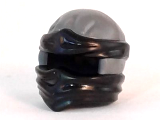 Minifigure, Headgear Ninjago Wrap Type 2 with Molded Black Wraps and Knot Pattern, 19857pb08 Dark Bluish Gray U