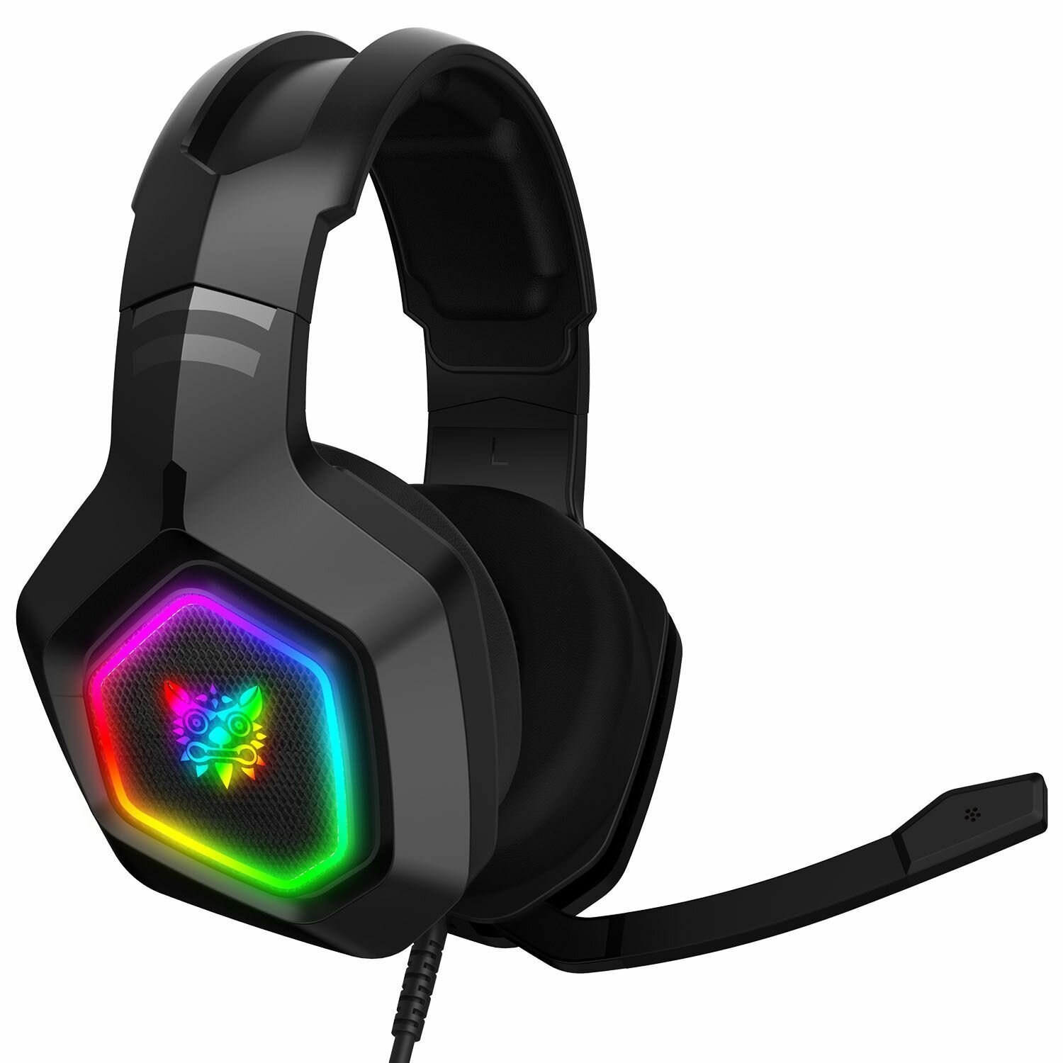 Игровая гарнитура для Xbox One PS4 PS5 PC Switch, шумоподавляющие наушники с микрофоном, 50 мм драйверы, RGB подсветка