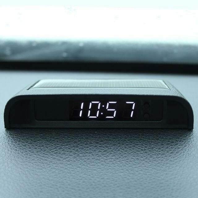 Светодиодные Автомобильные цифровые часы на солнечной батарее термометр, Беспроводная Автоматическая переключающая машина, автомобильные аксессуары