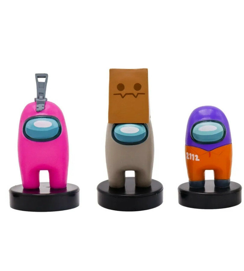 Набор фигурок-штампов Among Us: Герой Розовый – Серия 3 (3 шт) (AU5320A)