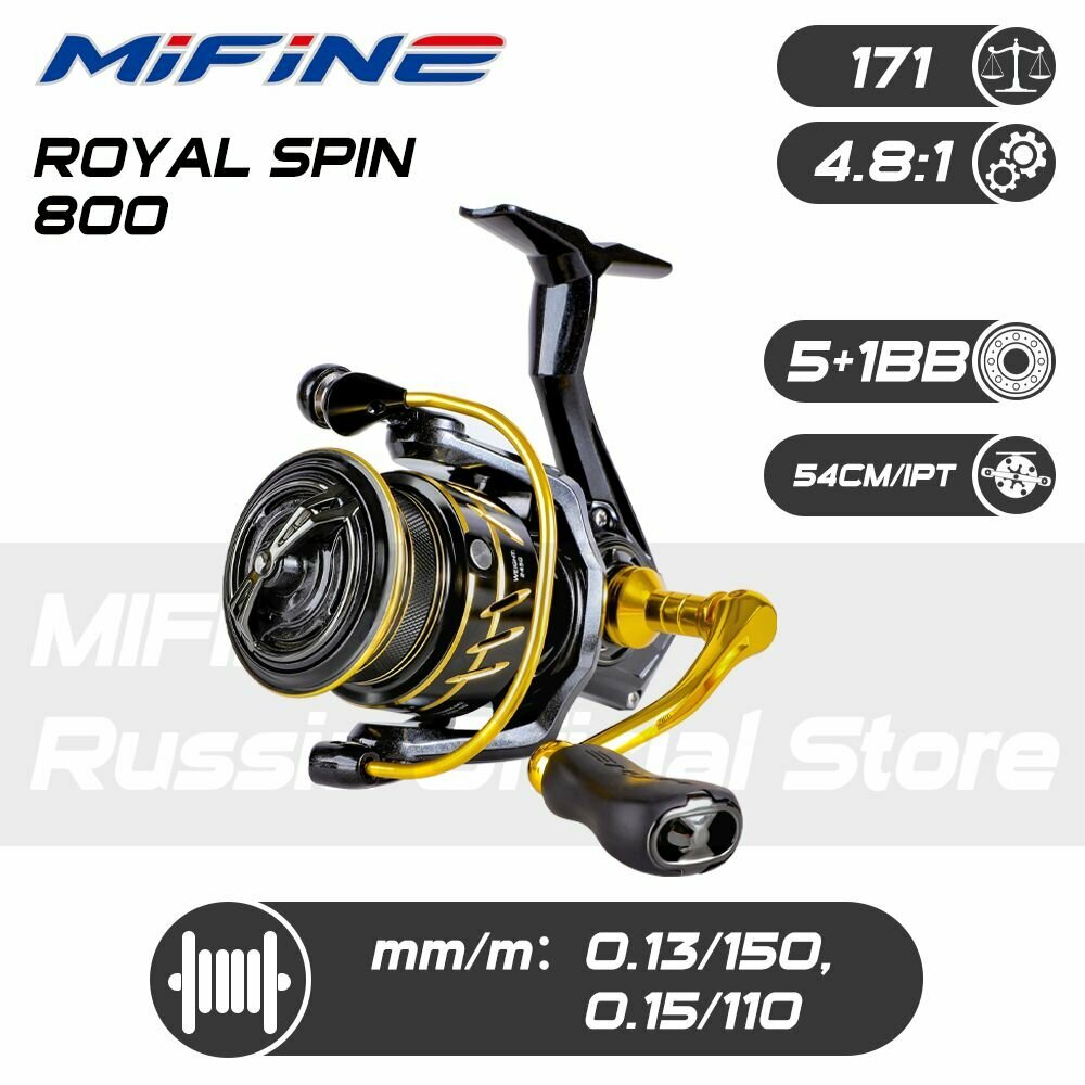 Катушка рыболовная MIFINE ROYAL SPIN 1000F 5+1B