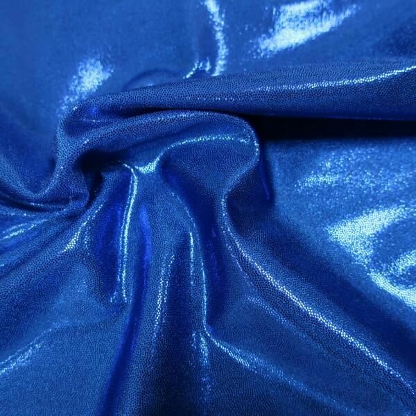 Голографическая ткань бифлекс, синий 100*150 см KM 1021 PARADISE BLUE SS