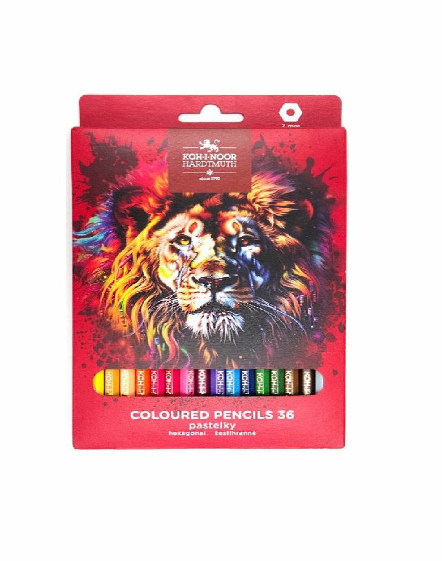 Карандаши цветные "Лев" набор для рисования 36 цветов