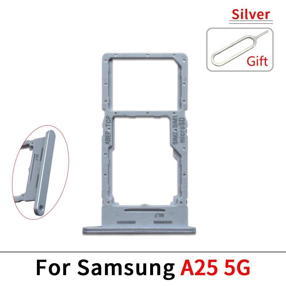 Лоток для SIM-карт, для Samsung A55, A05, A25, A35, 5G, оригинальный, серебро