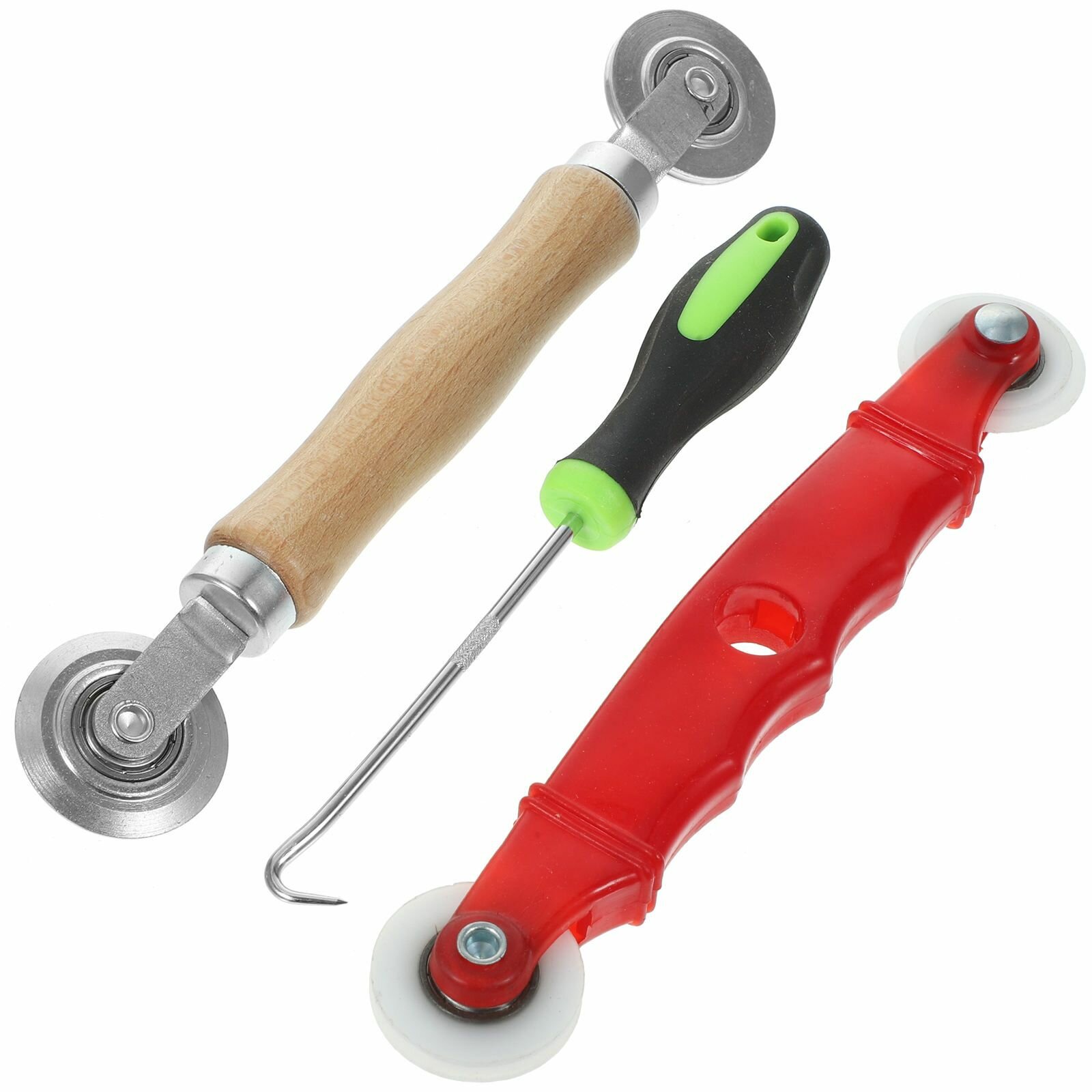 Набор Инструментов Для Ремонта Оконных И Дверных Сеток 1 Штука Прочный Ролик Для Сетки С Круглой И Плоской Линейкой 22X3 9 см.