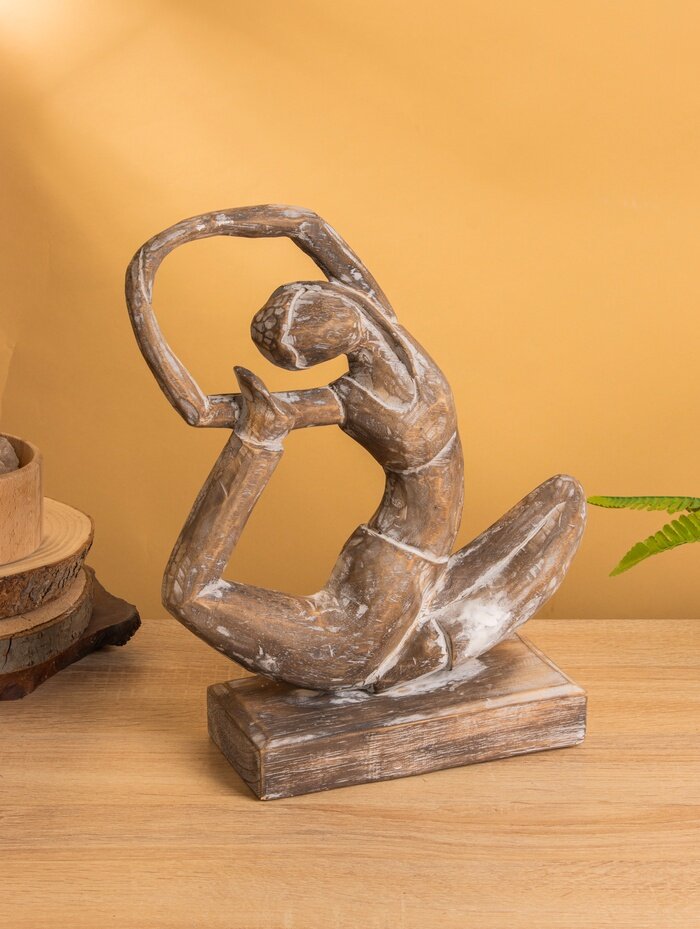 Сувенир «Йога», 27×10×33 см, дерево, коричневый