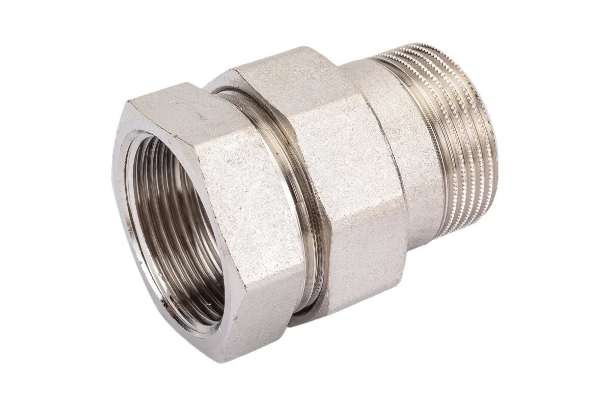 STOUT американка - никелированное разъемное соединение с уплотнением под гайкой 1 1/4