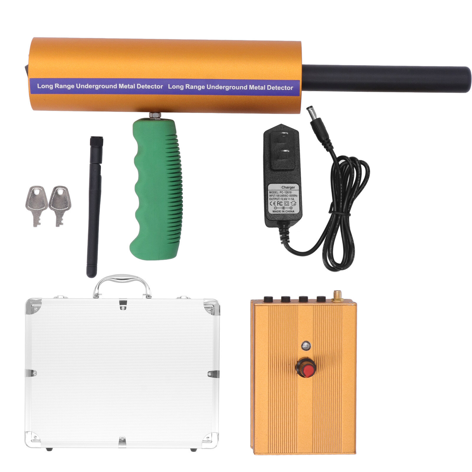 Ручной металлоискатель, приемник/передатчик, высокая чувствительность, золото/серебро/медь, 100-240В (US вилка)