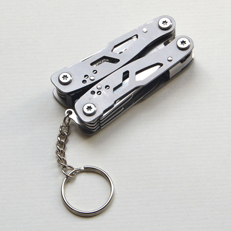 Мини-Многофункциональные Плоскогубцы Складные 14 в 1 из Нержавеющей Стали, Портативный Многофункциональный Инструмент для Наружного Окрашивания