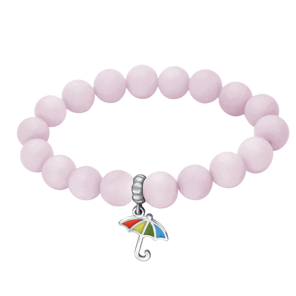 Браслет, серебро, 925 проба, кварц, эмаль