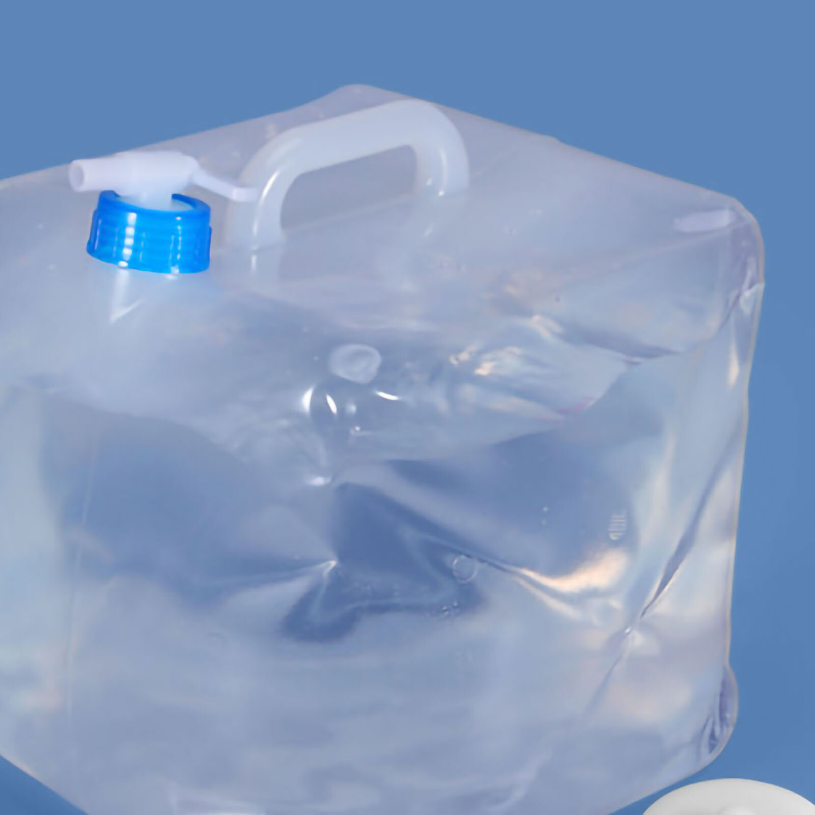 Складной контейнер для воды большой емкости с герметичной крышкой из-под крана Складной мягкий резервуар для воды для улицы 10 л 210x210x205 мм / 8,3x8,3x8,1 дюйма