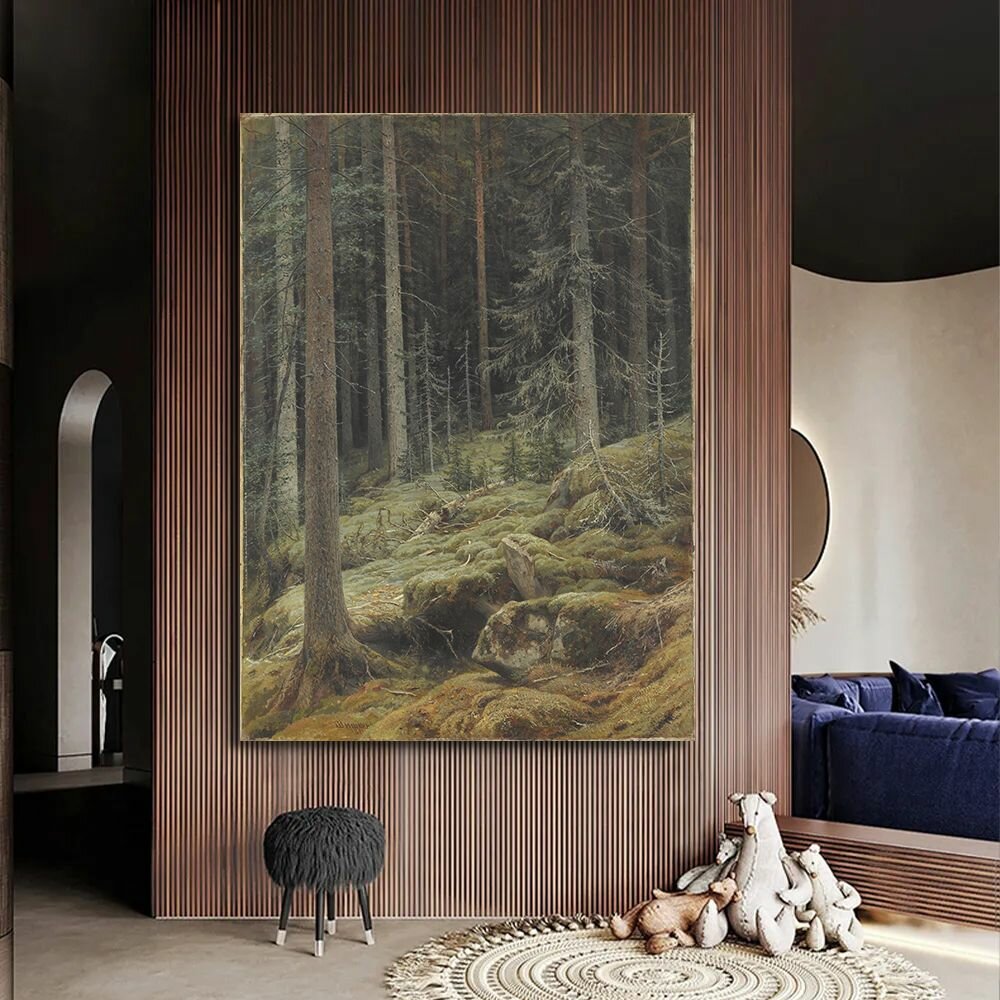 Картина / репродукция, Шишкин "Дебри", 60х80 см.