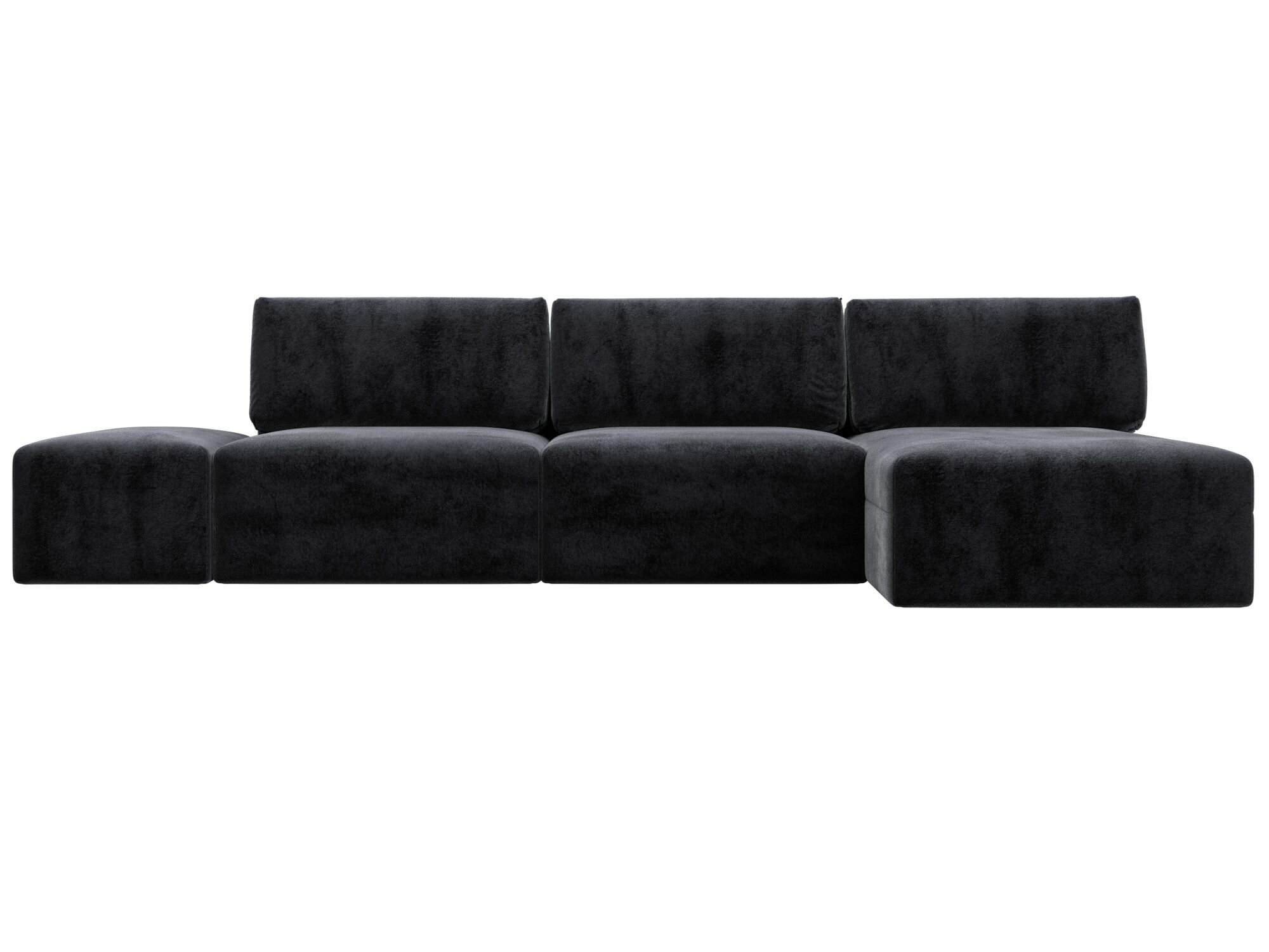 Диван угловой модульный с пуфом Бэйз НПБ Лонг угол универсальный