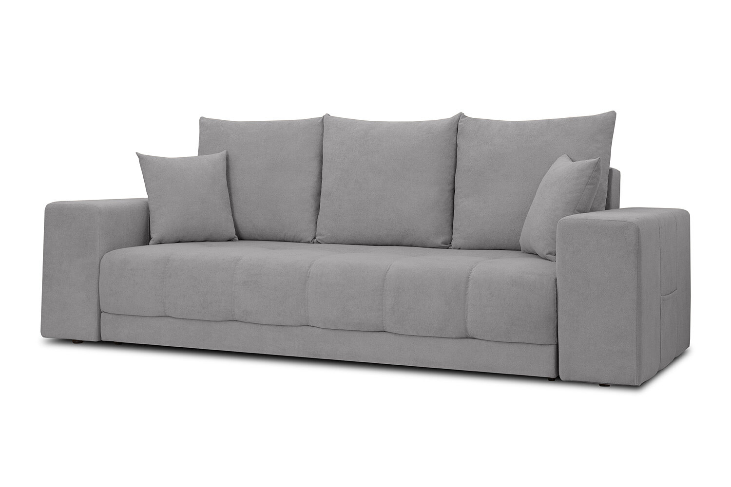 Диван-кровать Мэнфилд, 260х97х110 см, обивка велюр, цвет серый