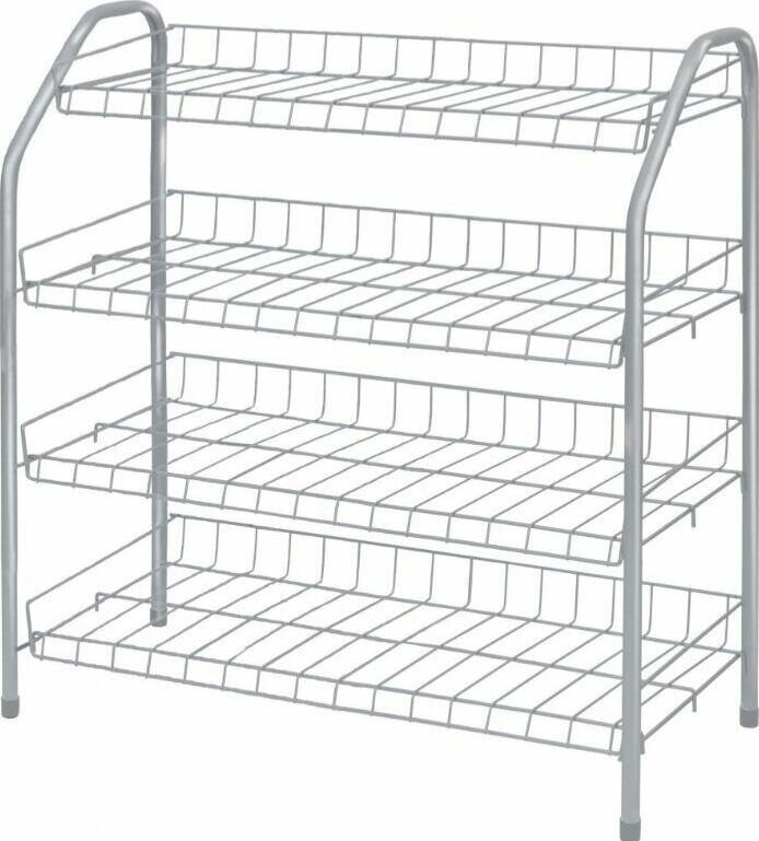 Обувница в прихожую открытая ЭТ1/МС матовый серый