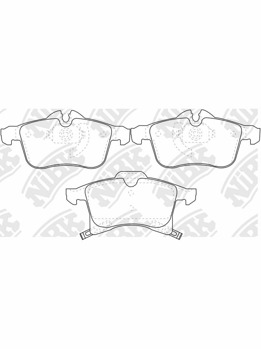 Колодки тормозные дисковые NIBK PN0355 перед для CHEVROLET, OPEL и SUBARU