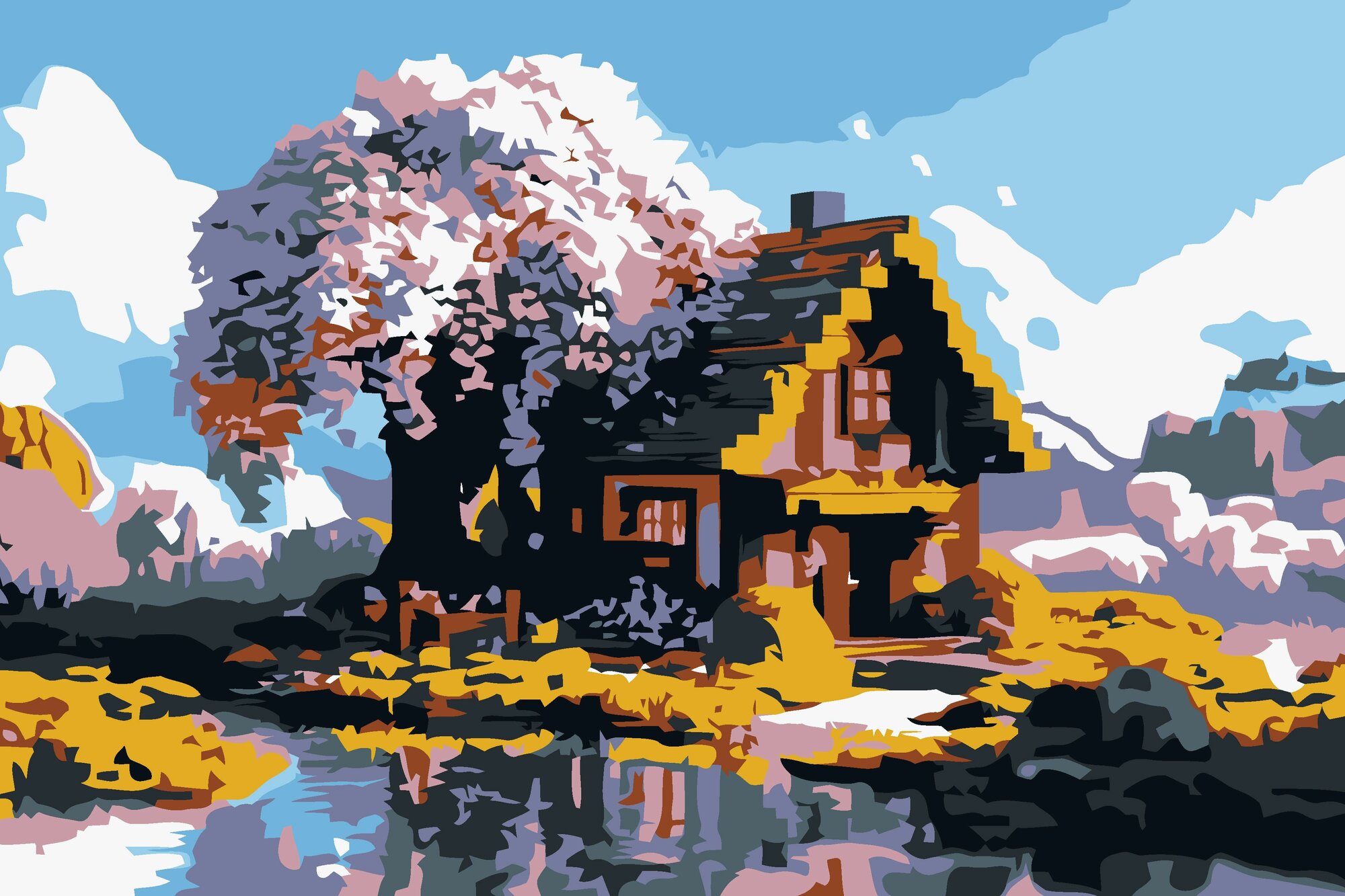 Детская картина по номерам E3321 "Майнкрафт - Minecraft" 20x30