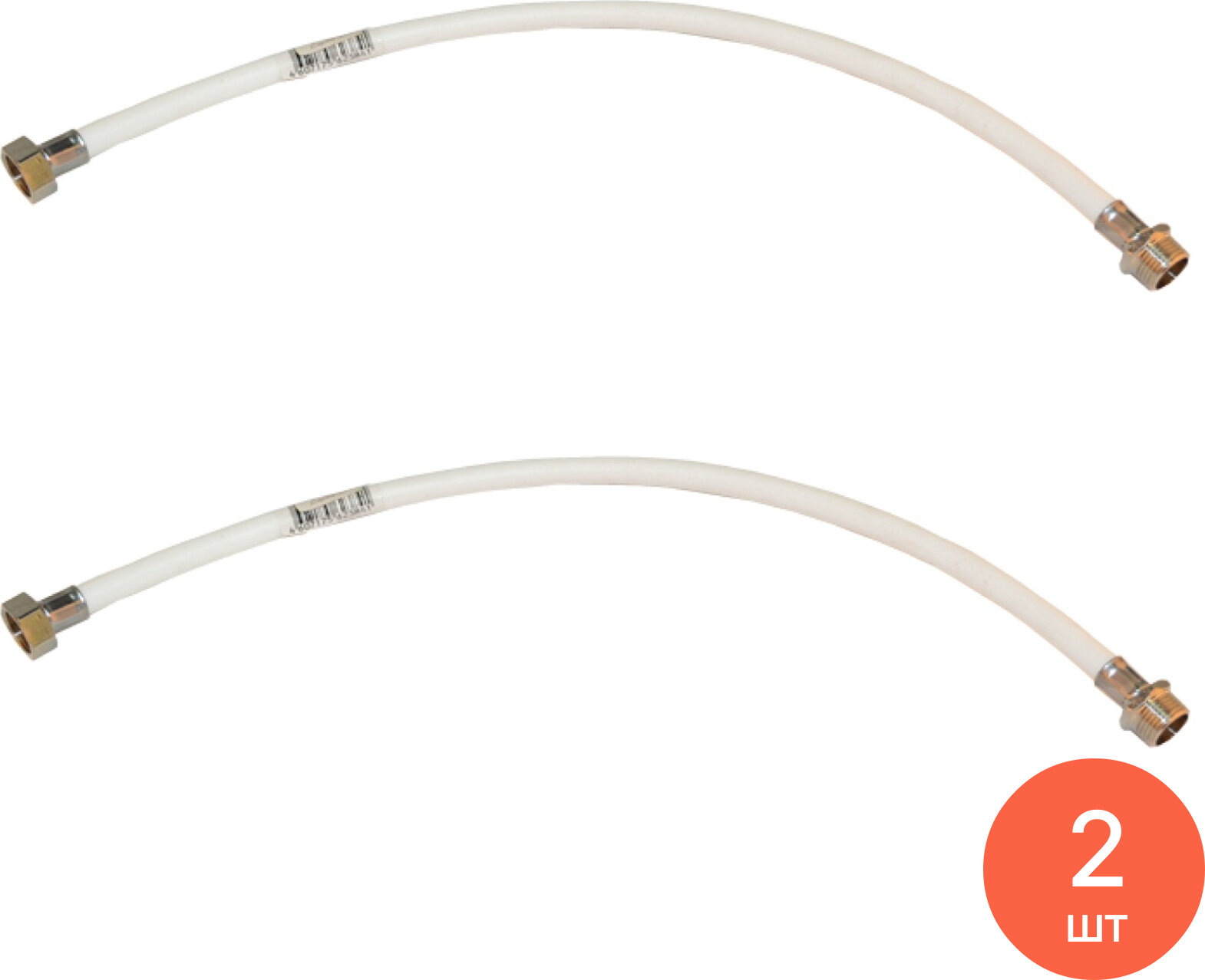 Гибкая подводка для воды Виткос для смесителей, внутренняя-наружная резьба, из полимера, диаметр 1/2дюйма, 0.4м, 1шт. / водоснабжение (комплект из 2 шт)