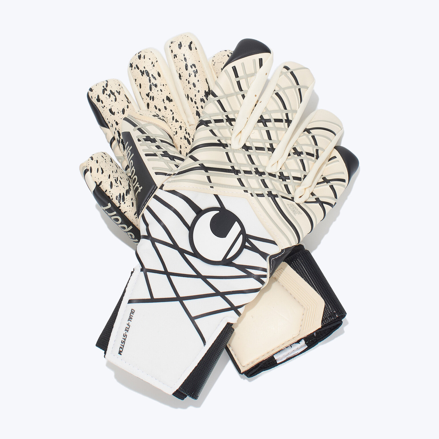 Перчатки вратарские UHLSport Supergrip + HN 101136301, размер 10 (10 Размер), Белый - Черный