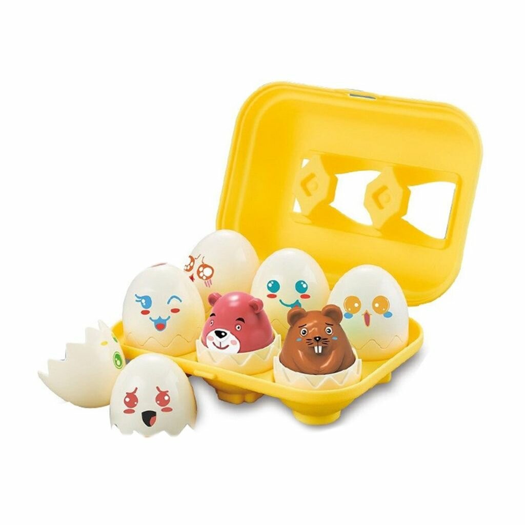 6 шт, одинаковые игрушки для сортировки яиц, обучающая игра, сортировщик форм, пасхальный набор, ранний набор дошкольников