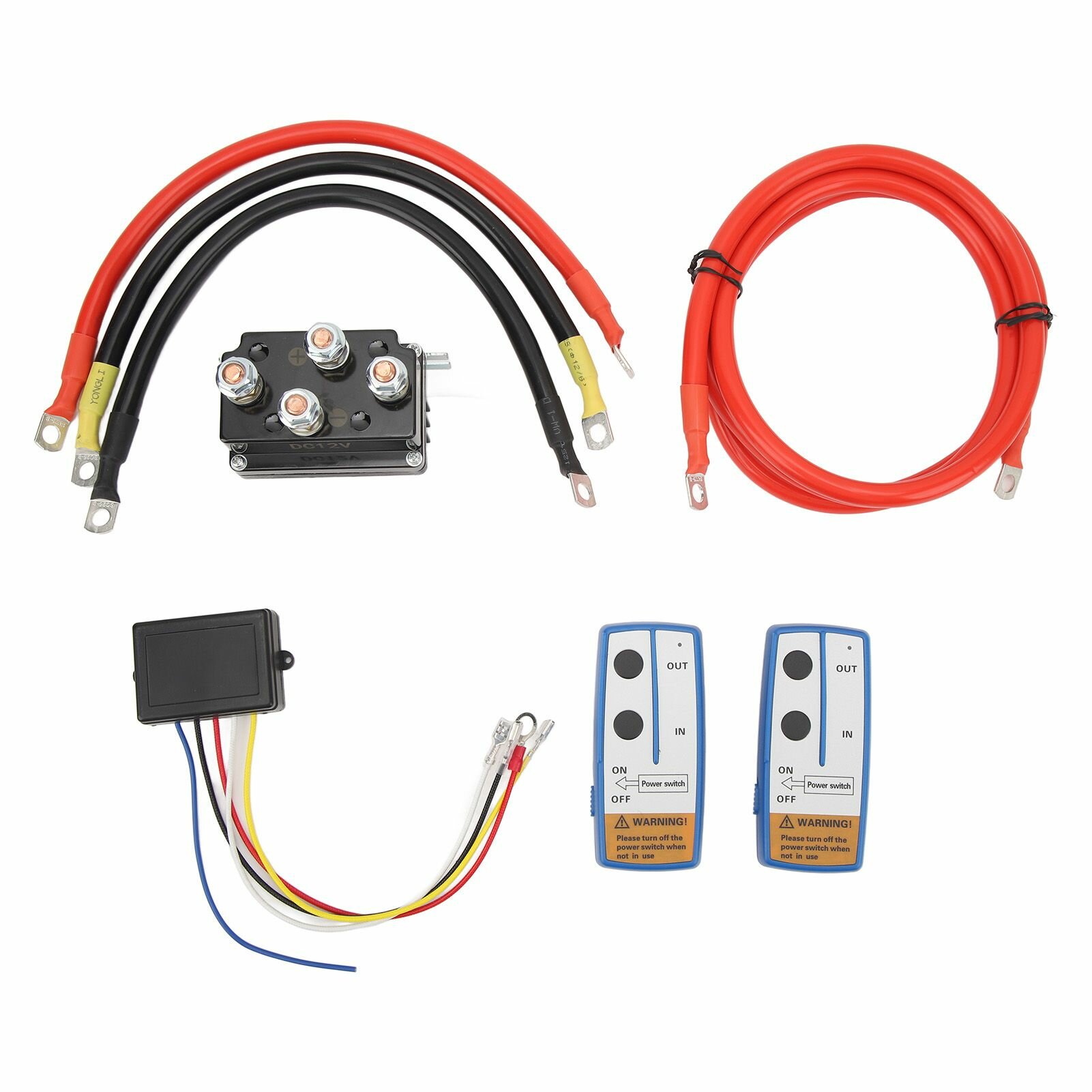 Комплект дистанционного управления беспроводной лебедкой, 12 В постоянного тока, 500 А, водонепроницаемый для грузовиков ATV UTV от 8000 до 15 000 фунтов