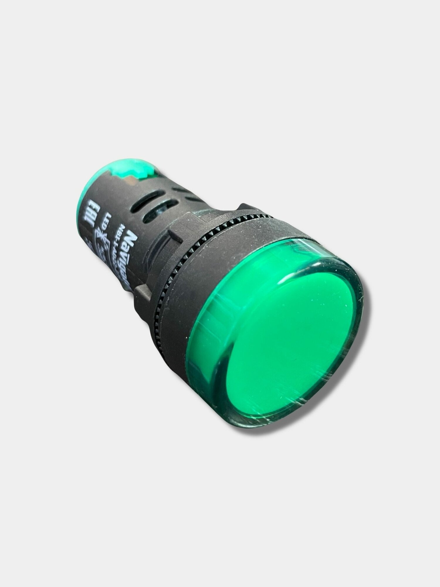 Лампа индикаторная светодиодная - зеленая 22мм