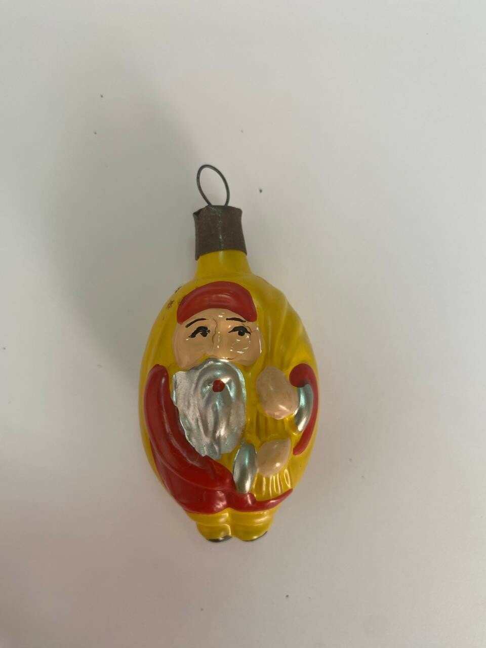 Елочная игрушка СССР Медальон двусторонний "Дед Мороз"