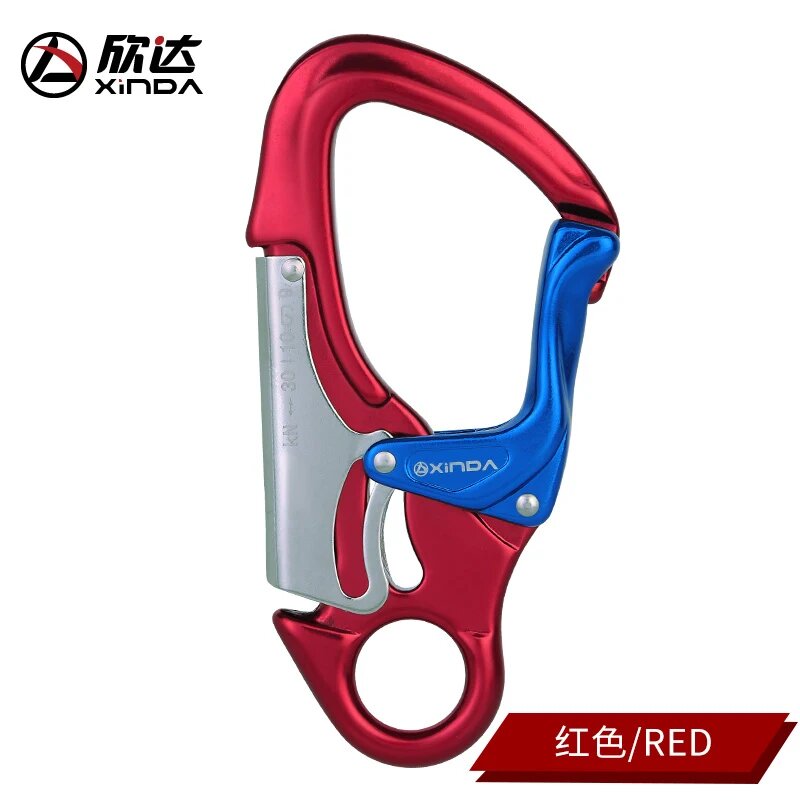 Карабин XINDA XD-Q9652 красный алюминиевый 30 кН Красный, Red