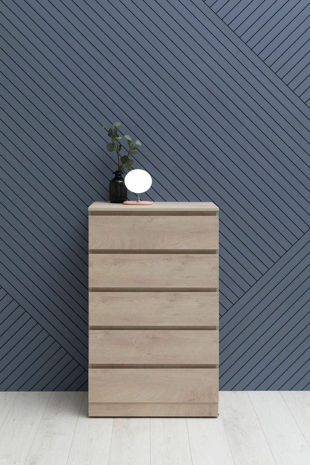 Комод Aquanet Сканди 700x400 Дуб эдгрейн (5 ящиков)