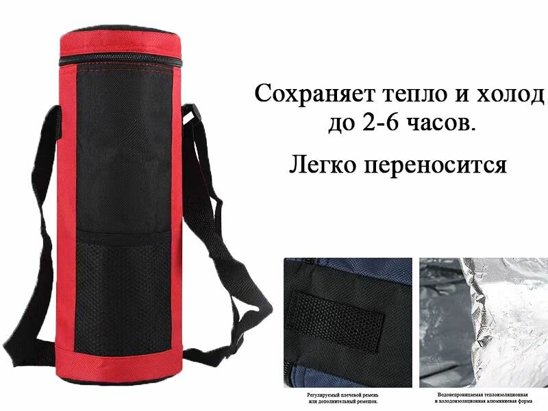 Сумка-термос для бутылокс функцией сохранения температуры, полиэстер
